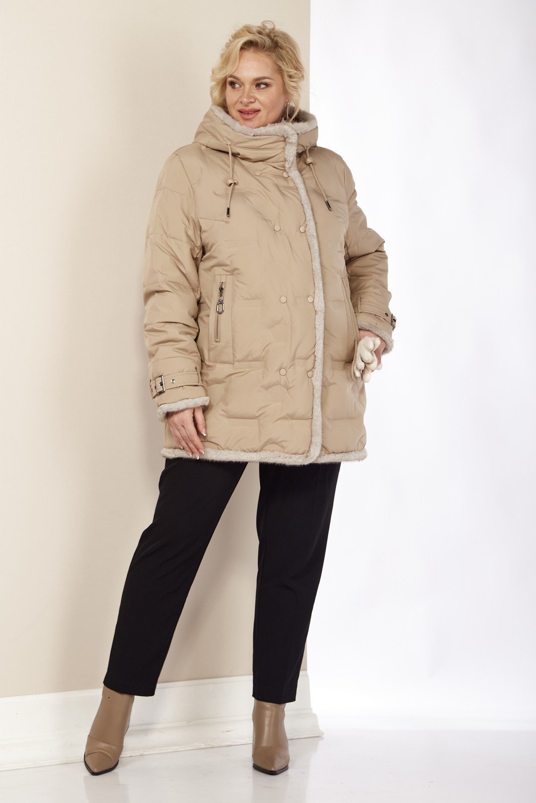 Куртка 2133 капучино Shetti купить в интернет магазине Велесмода